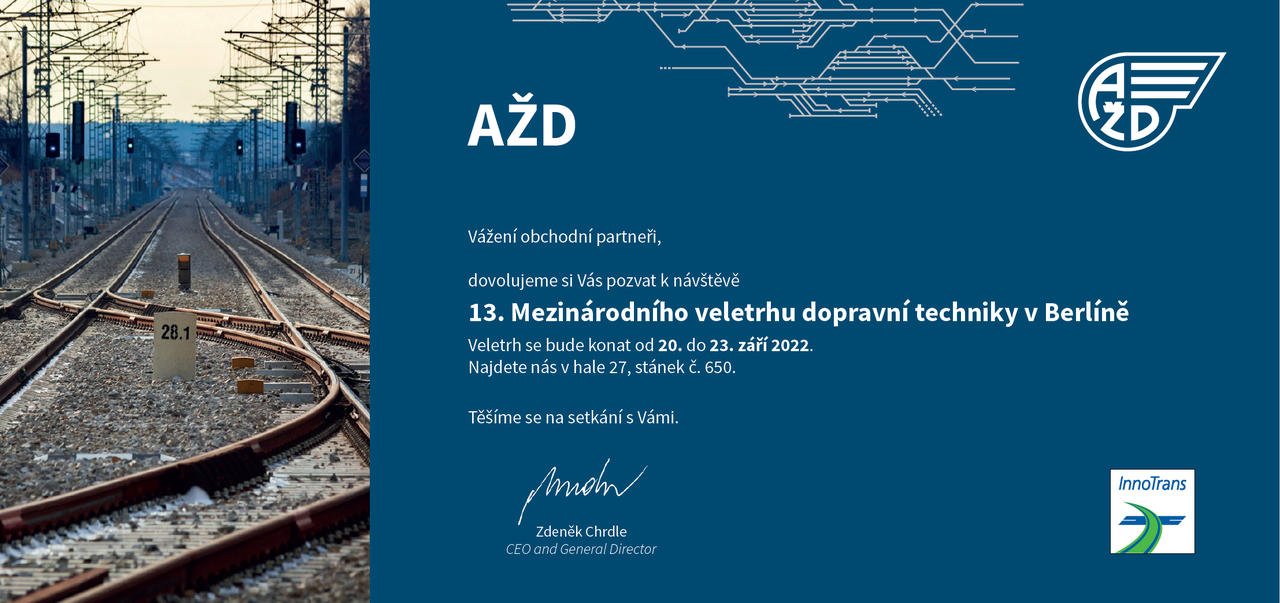 AŽD Praha s.r.o. | Novinky | InnoTrans 2022 | AŽD Praha s.r.o.