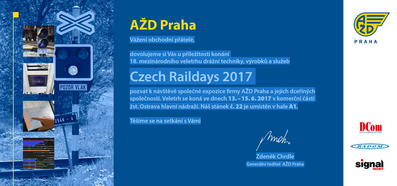 AŽD Praha s.r.o. | Novinky | Czech Raildays 2017 | AŽD Praha s.r.o.