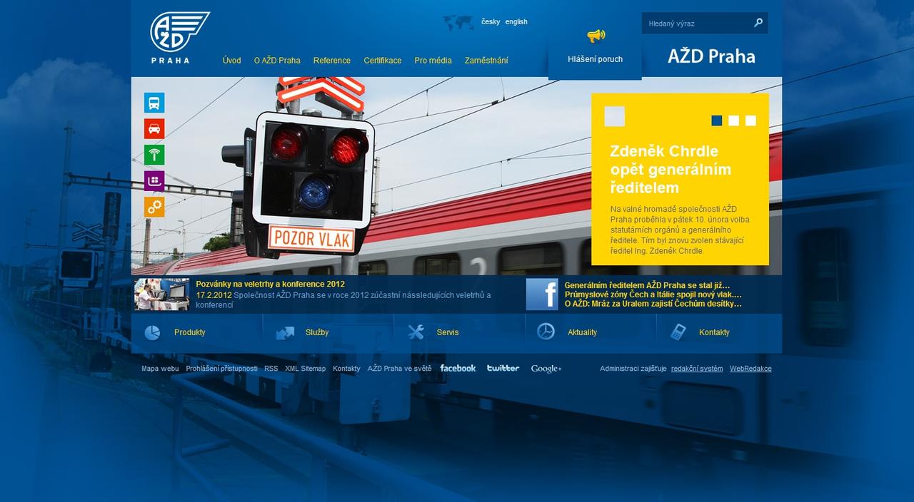 AŽD Praha s.r.o. | Novinky | Web AŽD Praha prošel redesignem | AŽD ... AŽD Praha s.r.o. | Novinky | Web AŽD Praha prošel redesignem | AŽD ...