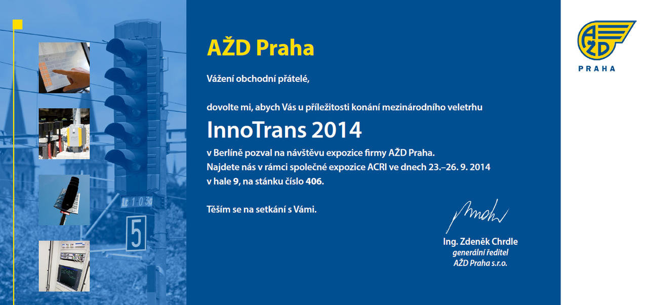 AŽD Praha s.r.o. | Novinky | AŽD Praha na veletrhu INNOTRANS 2014 | AŽD ...